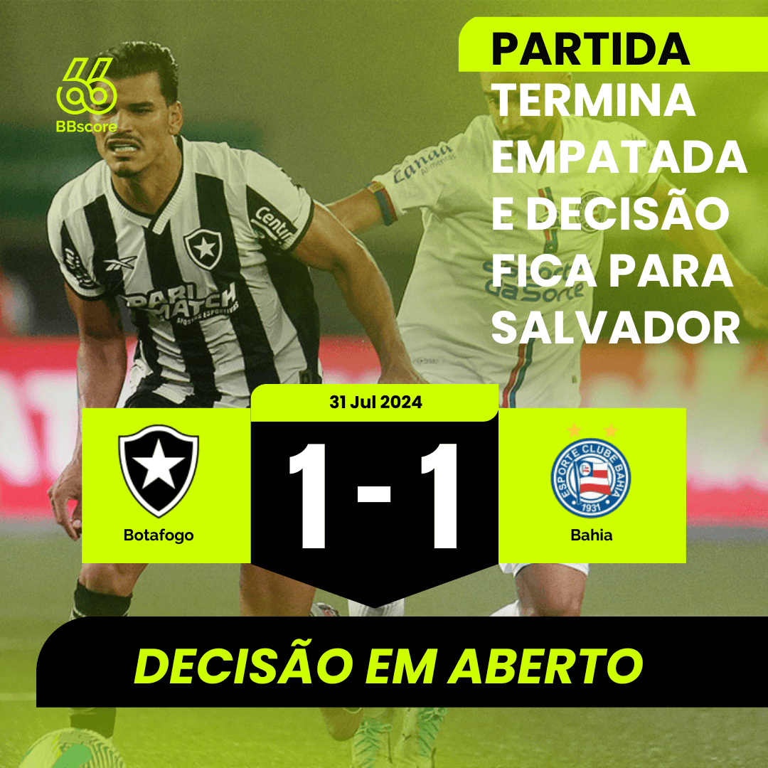 Botafogo Draws with Bahia, Keeps Copa do Brasil Tie Open - BBscore.com