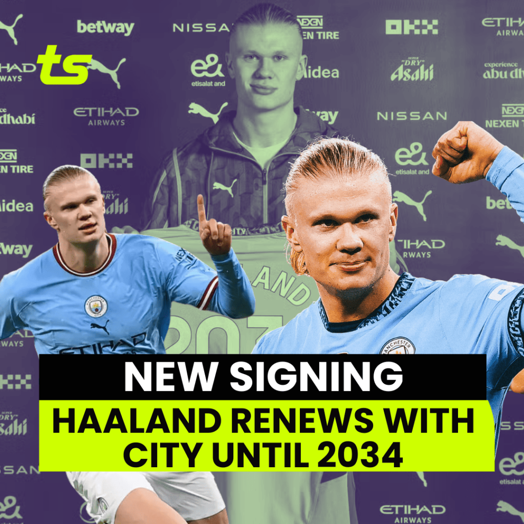 Erling Haaland has signed a contract extension with City until 2034 - BBscore.com