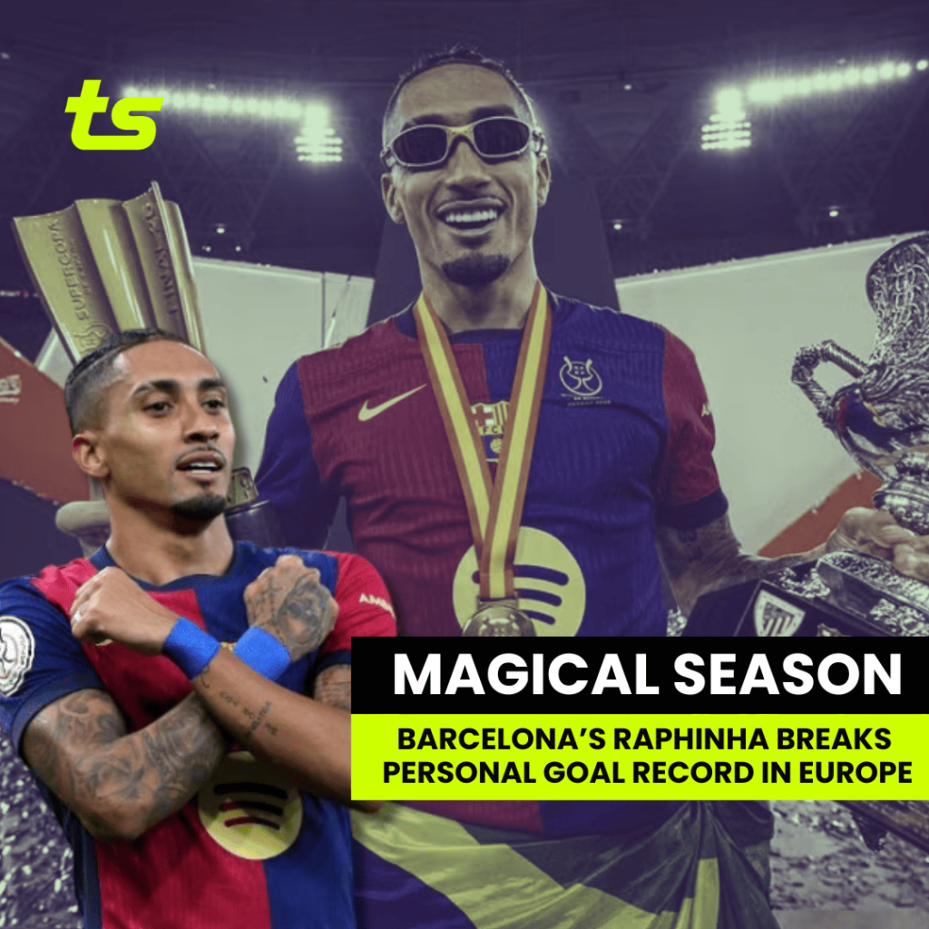 Magical season: Raphinha breaks personal goal record in Europe ...